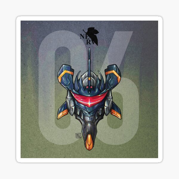 "Eva 06 - neon genesis evangelion" Sticker for Sale by Nat-the-Red ...