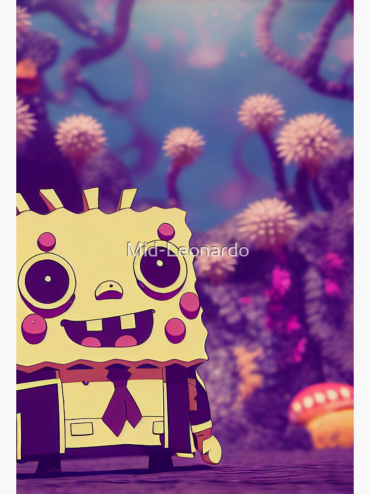 "Spongebob multiverse no.3" Sticker for Sale by Mid-Leonardo | Redbubble