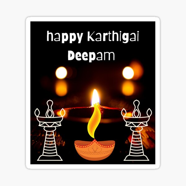 "Karthigai Deepam T.shirt " Sticker for Sale by Ramageethu | Redbubble