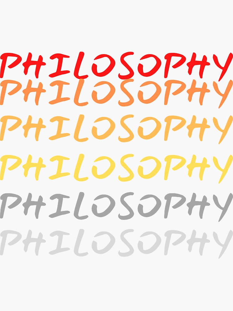 "Repeated Words colored Design, PHILOSOPHY" Sticker for Sale by Licasam ...
