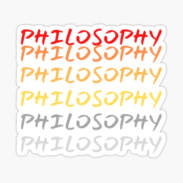 "Repeated Words colored Design, PHILOSOPHY" Sticker for Sale by Licasam ...