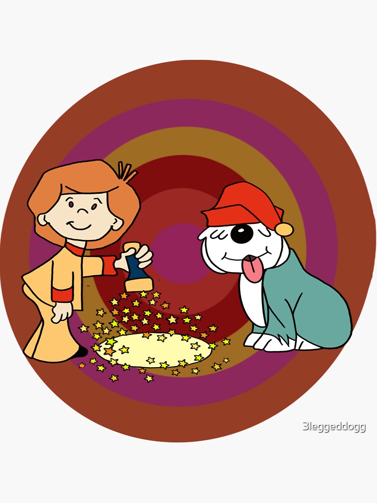 "Jamie and the magic torch " Sticker for Sale by 3leggeddogg | Redbubble