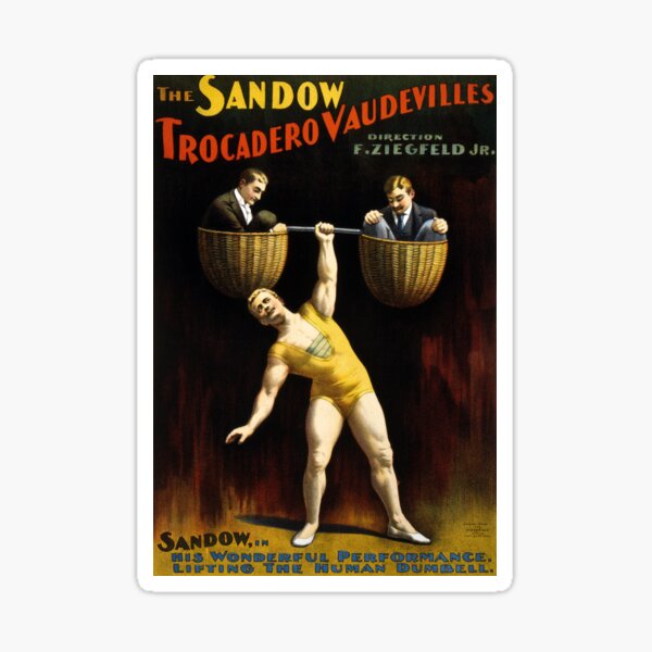 "The Sandow." Sticker for Sale by VintageBob | Redbubble