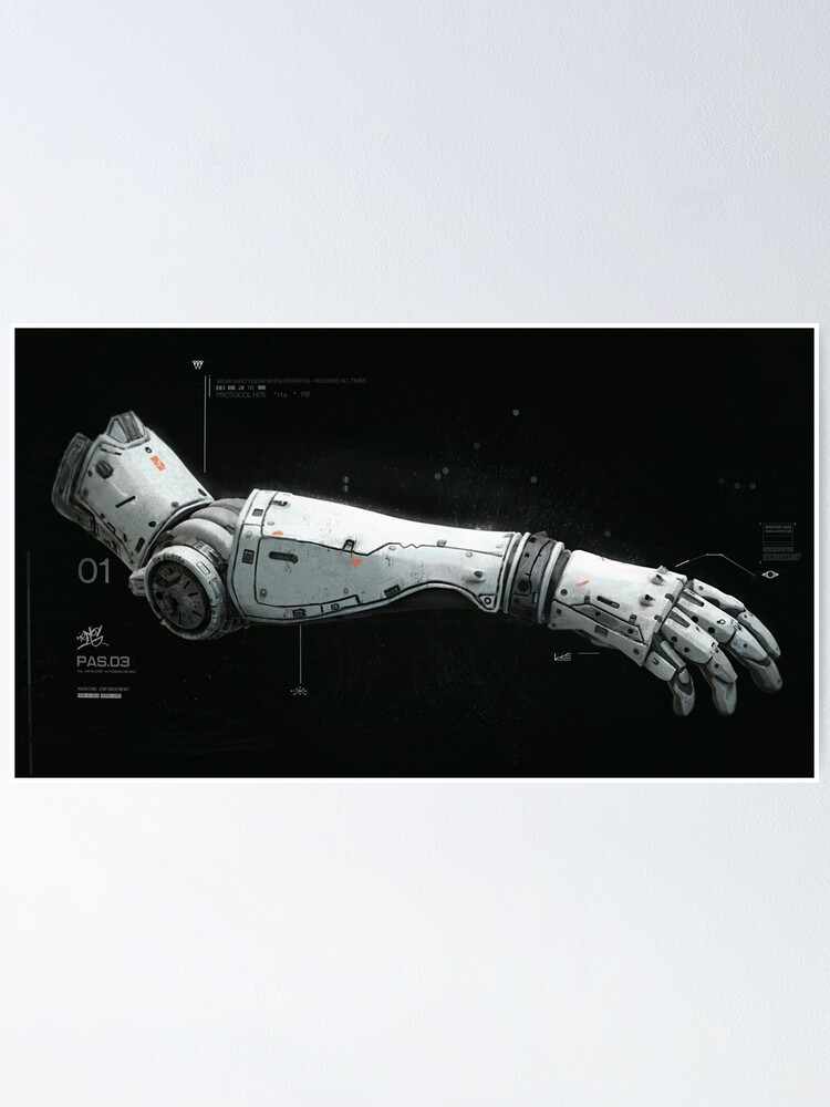 "Robot arm prototype 07" Poster for Sale by miguelnarayan | Redbubble