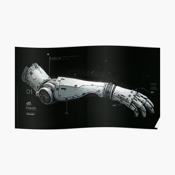 "Robot arm prototype 07" Poster for Sale by miguelnarayan | Redbubble