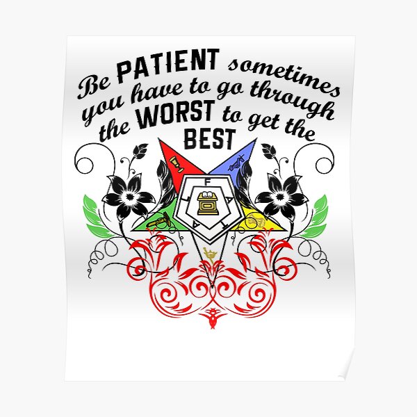 " OES Order Of The Eastern Star Quote Logo Sisterhood " Poster for Sale ...