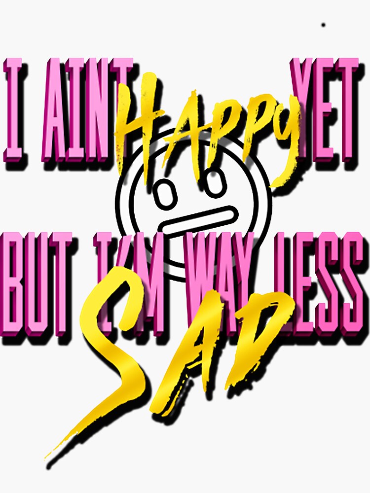 "way less sad by ajr" Sticker for Sale by fheedranovn | Redbubble
