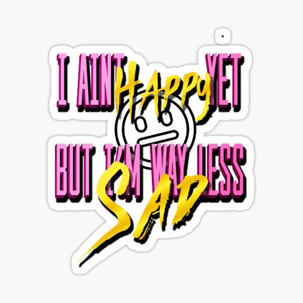 "way less sad by ajr" Sticker for Sale by fheedranovn | Redbubble
