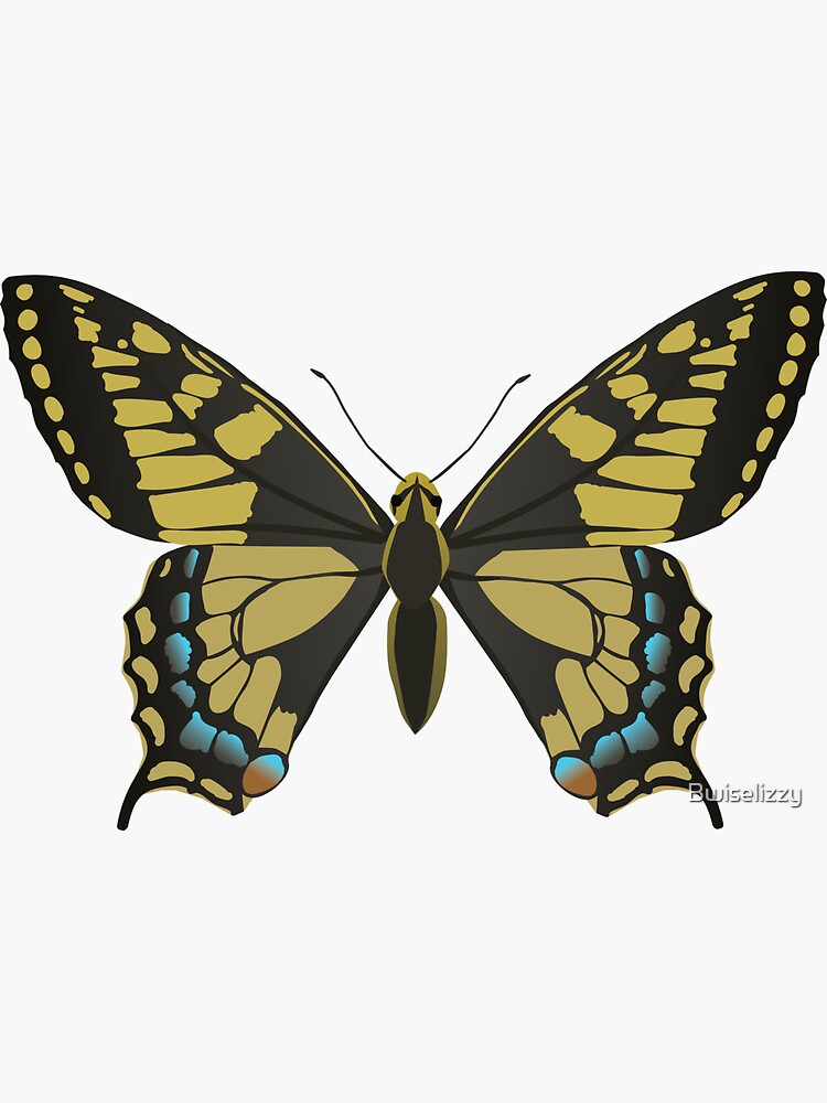 "A common yellow swallowtail vector illustration" Sticker for Sale by ...
