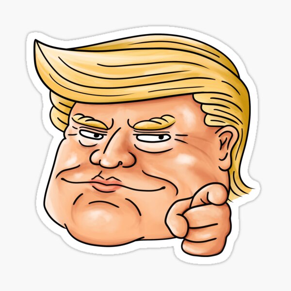 "Smirking Trump Pointing Finger" Sticker for Sale by Lakisha0326 ...