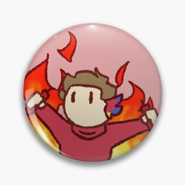 "Grian Emote Sticker" Pin for Sale by -megaronii- | Redbubble