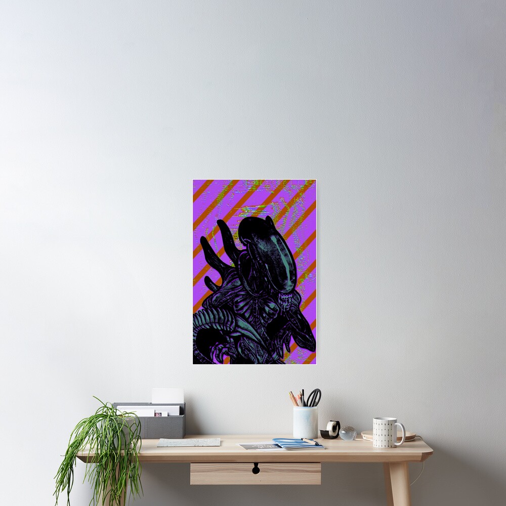 "Alien Aliens Pop Art Illustration" Poster by Chaddersatz | Redbubble