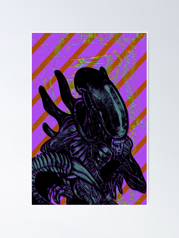 "Alien Aliens Pop Art Illustration" Poster by Chaddersatz | Redbubble