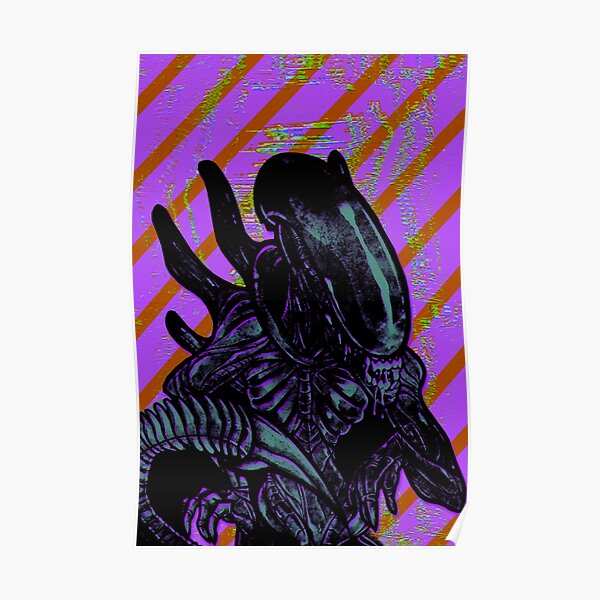 "Alien Aliens Pop Art Illustration" Poster by Chaddersatz | Redbubble