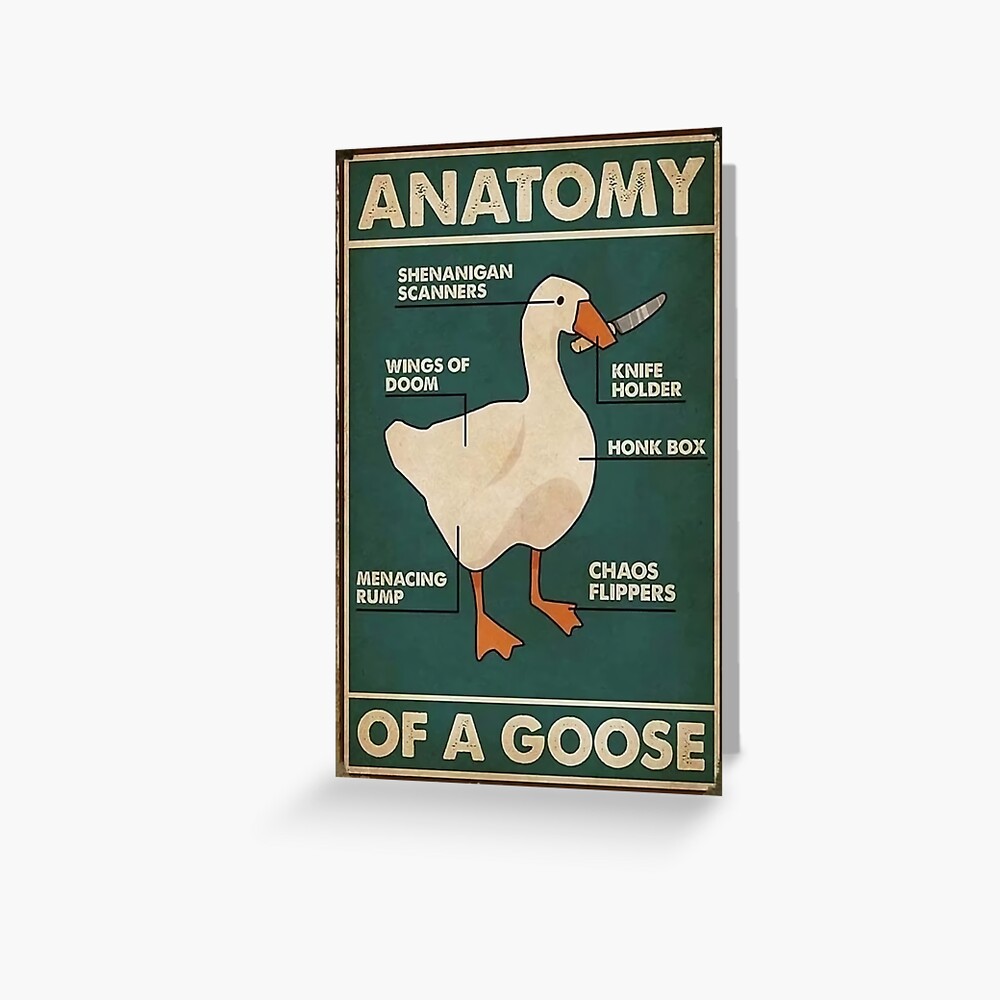 "Vintage Anatomy Of A Goose Poster" Greeting Card for Sale by gulhamgun ...