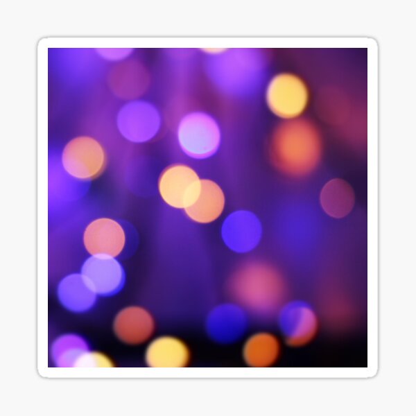 "Light bokeh flares in violet and orange tones" Sticker for Sale by ...