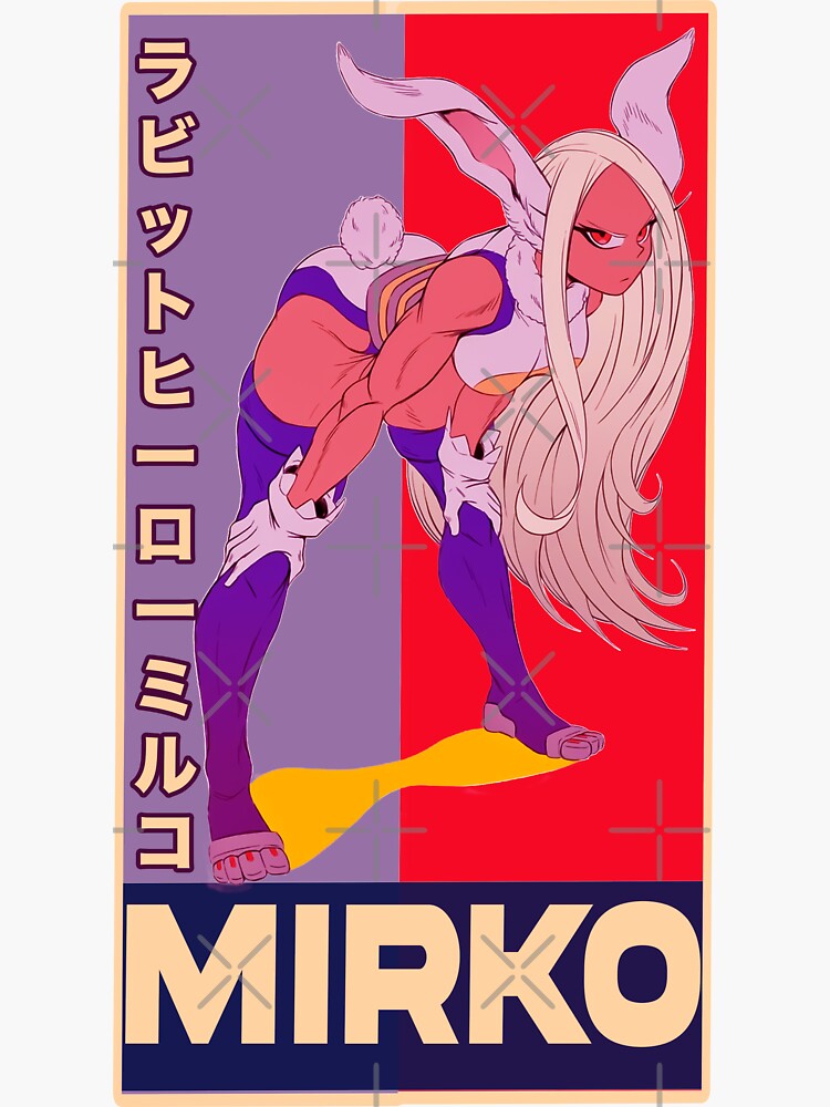 "Copy of My Hero Academia - Mirko Mha" Sticker for Sale by ...