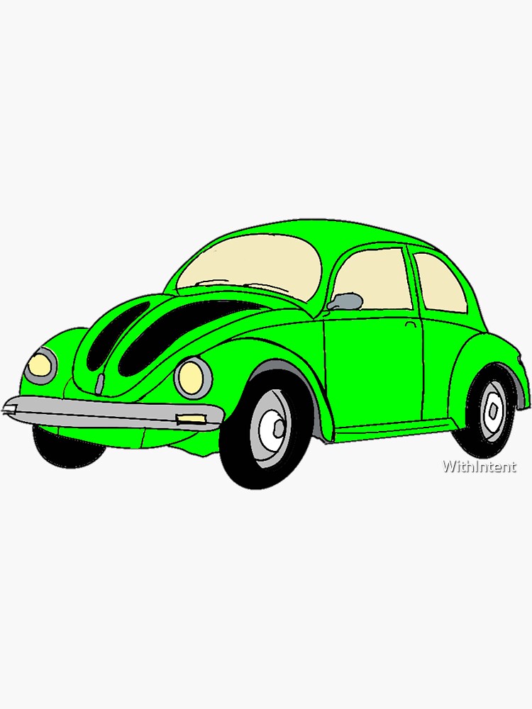 "Vintage car, Green car, 60s, 70, car" Sticker for Sale by WithIntent ...
