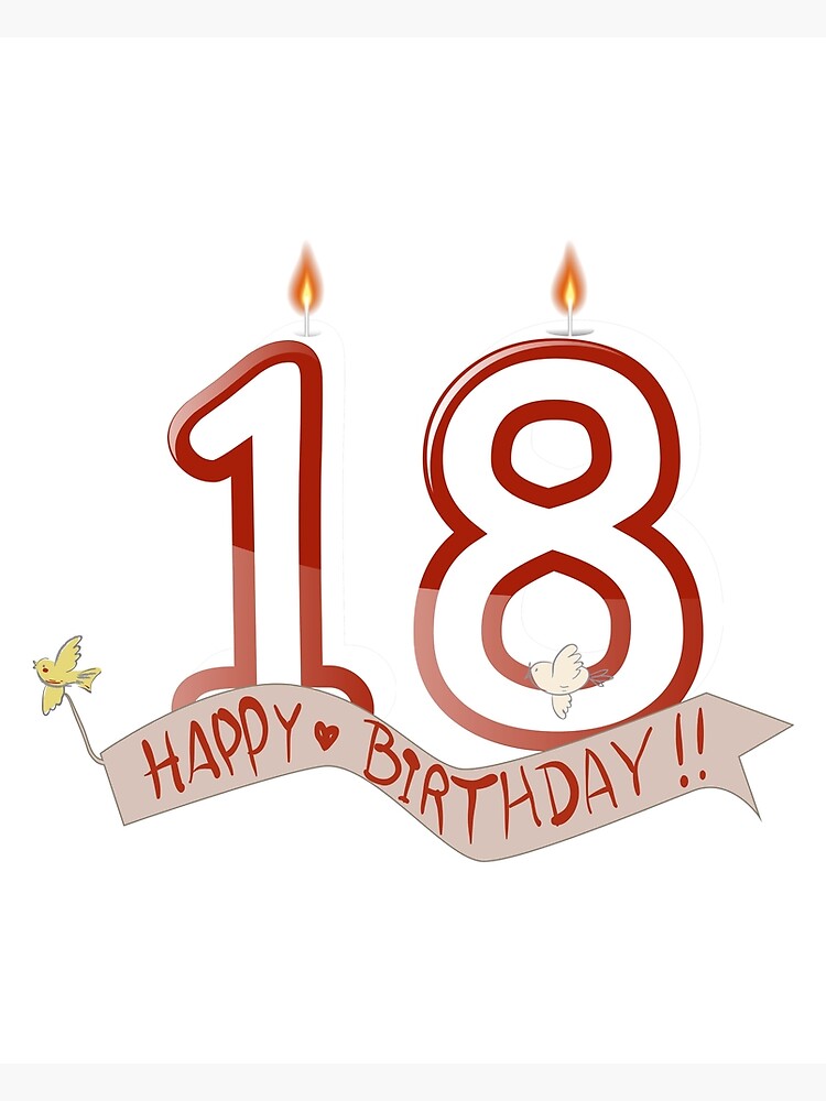 "Happy 18th Birthday " Poster for Sale by ad-ben | Redbubble