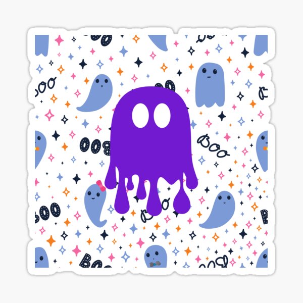 "purple Halloween ghost boo" Sticker for Sale by ahmadbabar | Redbubble