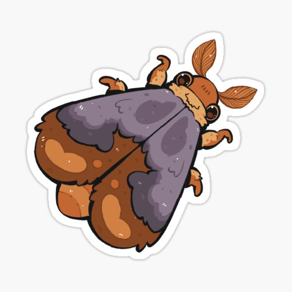 "Tiny Flint - Moth" Sticker for Sale by aurora-c-illust | Redbubble