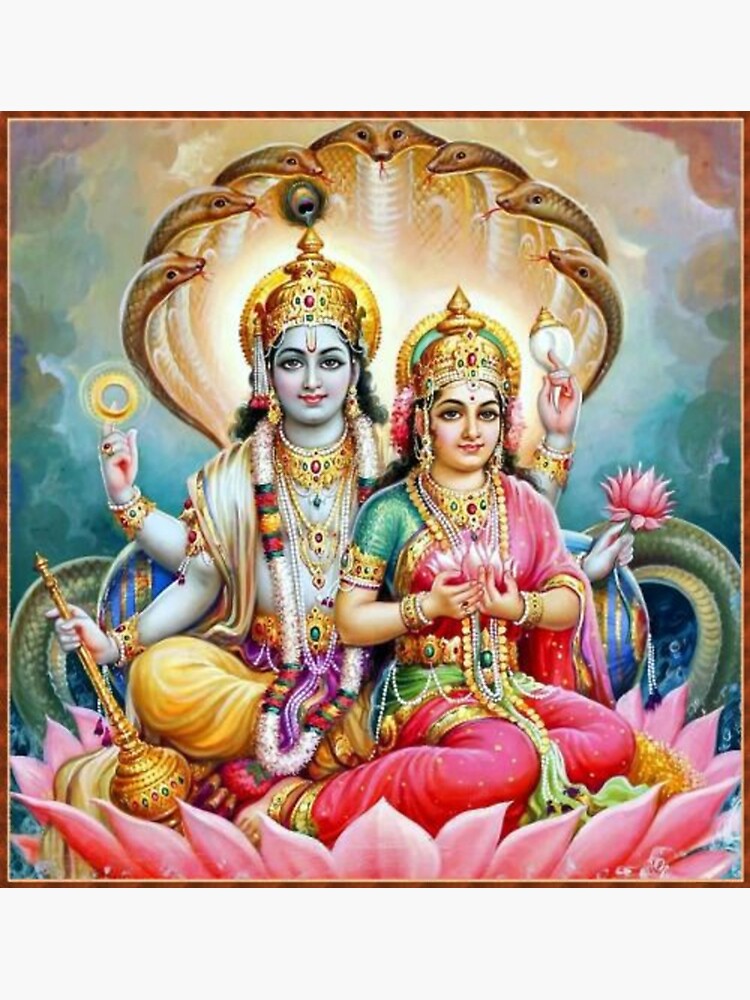 "Sri Lakshmi Narayana" Sticker for Sale by cordialvibes | Redbubble