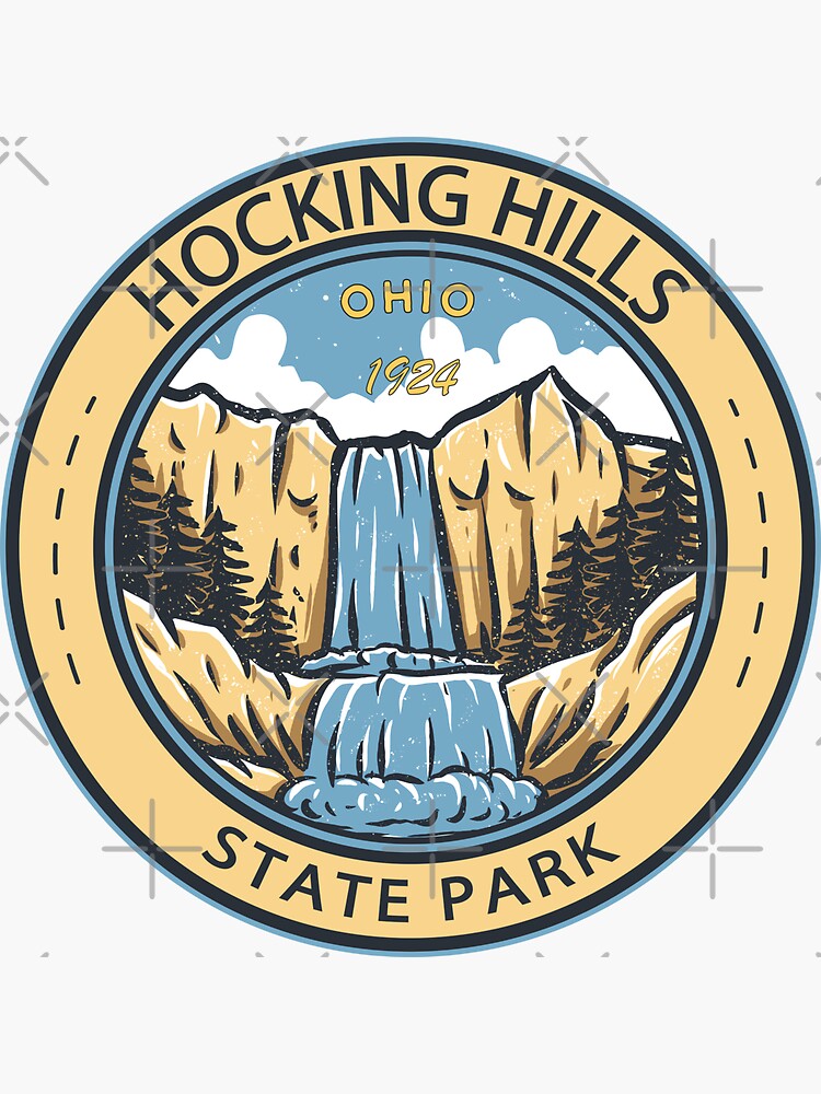 "Hocking Hills State Park Ohio Emblem" Sticker for Sale by ...