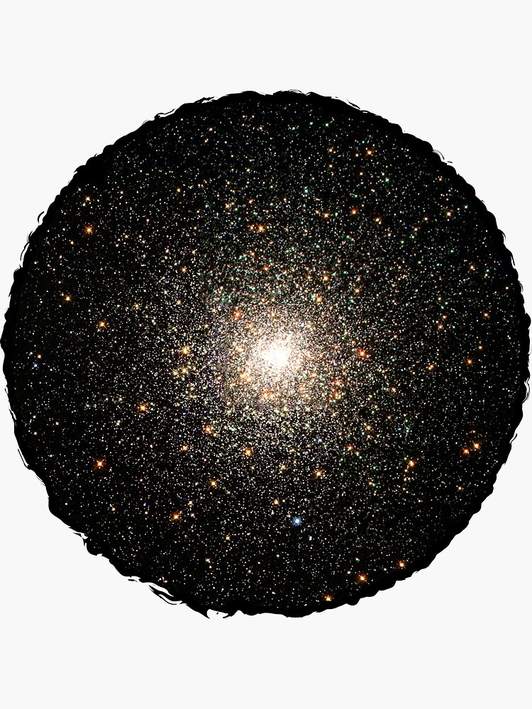 "Space and Stars Scribble Circle Frame " Sticker for Sale by ...