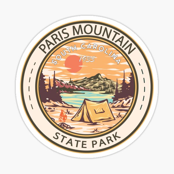 "Paris Mountain State Park South Carolina Badge" Sticker for Sale by ...