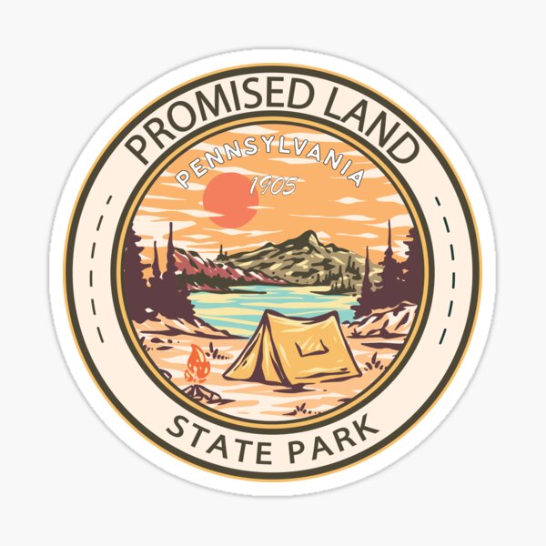 "Promised Land State Park Pennsylvania Badge" Sticker for Sale by ...