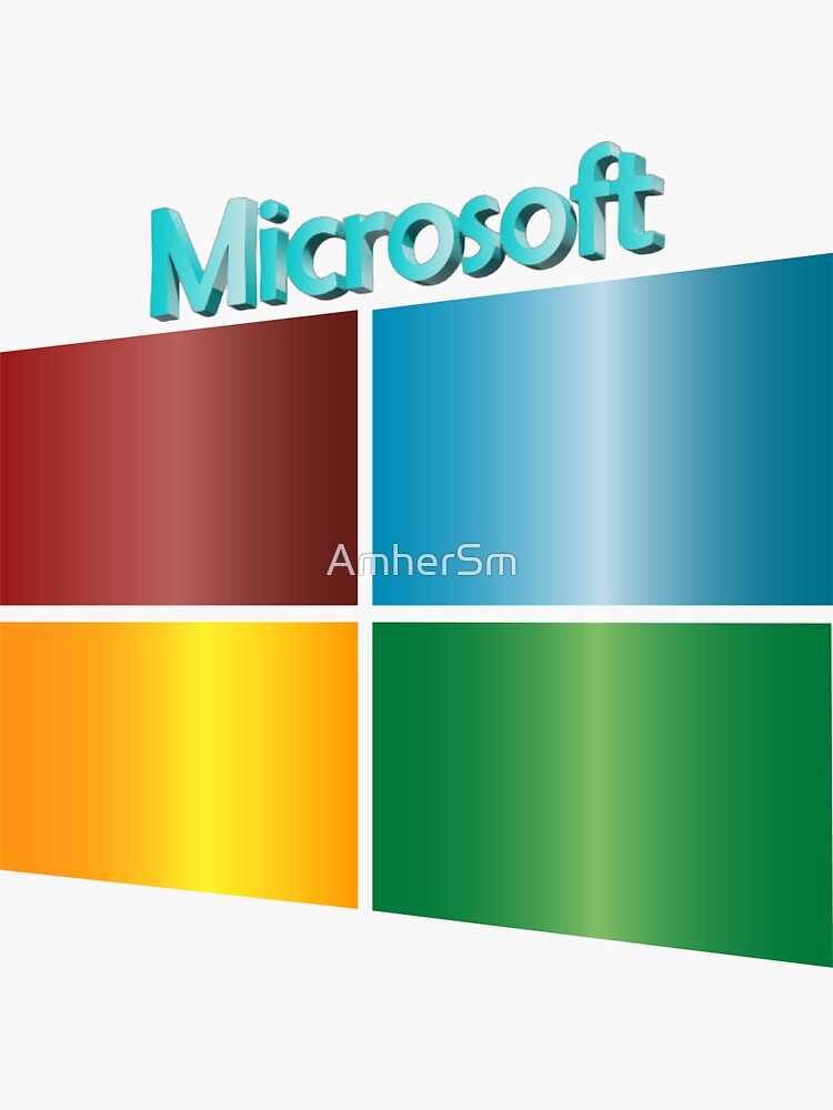 "Microsoft logo Design" Sticker for Sale by AmherSm | Redbubble