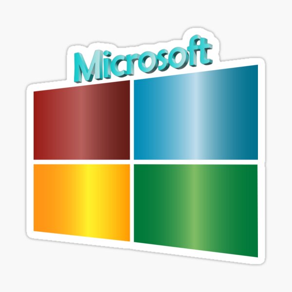 "Microsoft logo Design" Sticker for Sale by AmherSm | Redbubble
