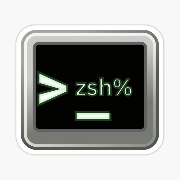 Oh My Zsh Bash Command Line Z Shell Funny Design Sticker For Sale By Madfe Redbubble 