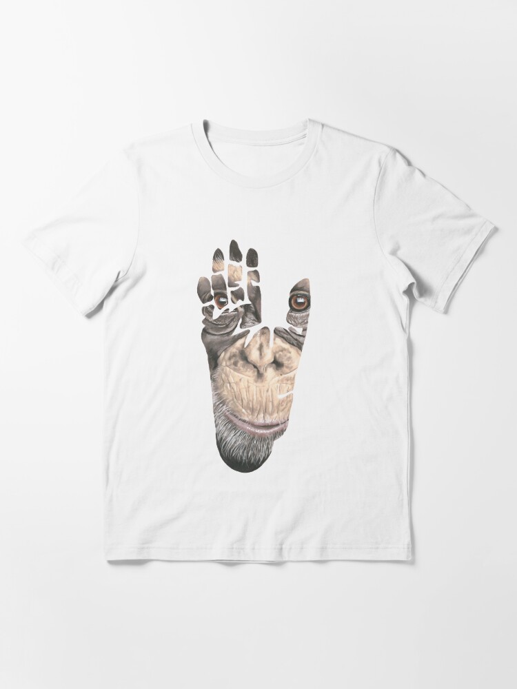 "Chimpanzee hand print" T-shirt by DoughtycreARTiv | Redbubble ...
