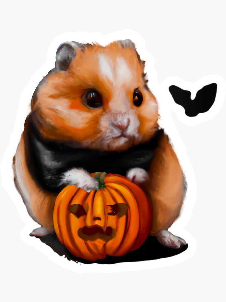 "hamster halloween" Sticker for Sale by Deepnest | Redbubble