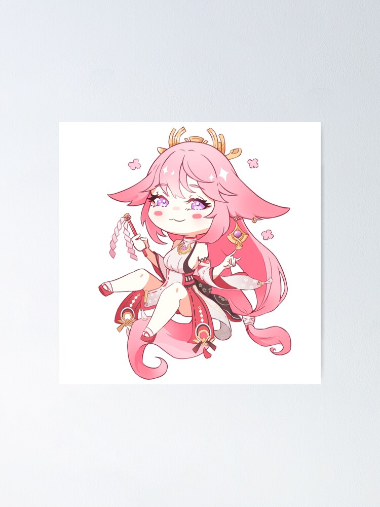 "Genshin Impact - Yae Miko Chibi" Poster for Sale by JudyAlter | Redbubble
