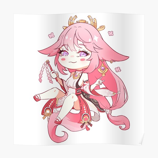 "Genshin Impact - Yae Miko Chibi" Poster for Sale by JudyAlter | Redbubble