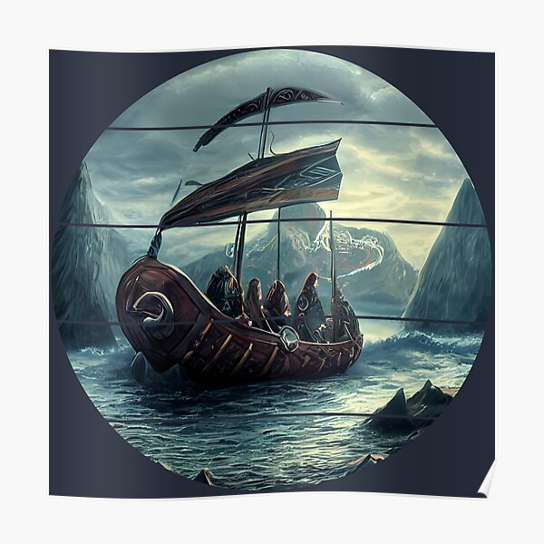 "Viking Ship" Poster for Sale by vladocar | Redbubble