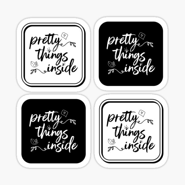"Pretty Things Inside - Small Business Packaging Label Pack 2" Sticker ...
