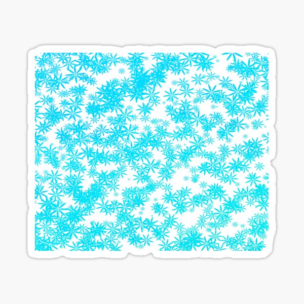 "Light Blue Snowing Snowflakes" Sticker for Sale by awsomepatterns ...