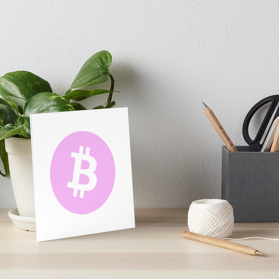 "Bitcoin Pink Logo" Art Board Print for Sale by you1anna | Redbubble