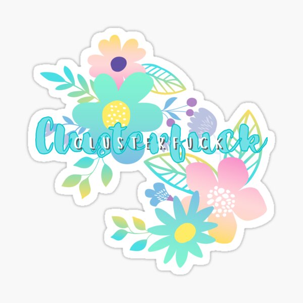 "Cutesy Clusterfuck" Sticker for Sale by HoneyDewMe | Redbubble