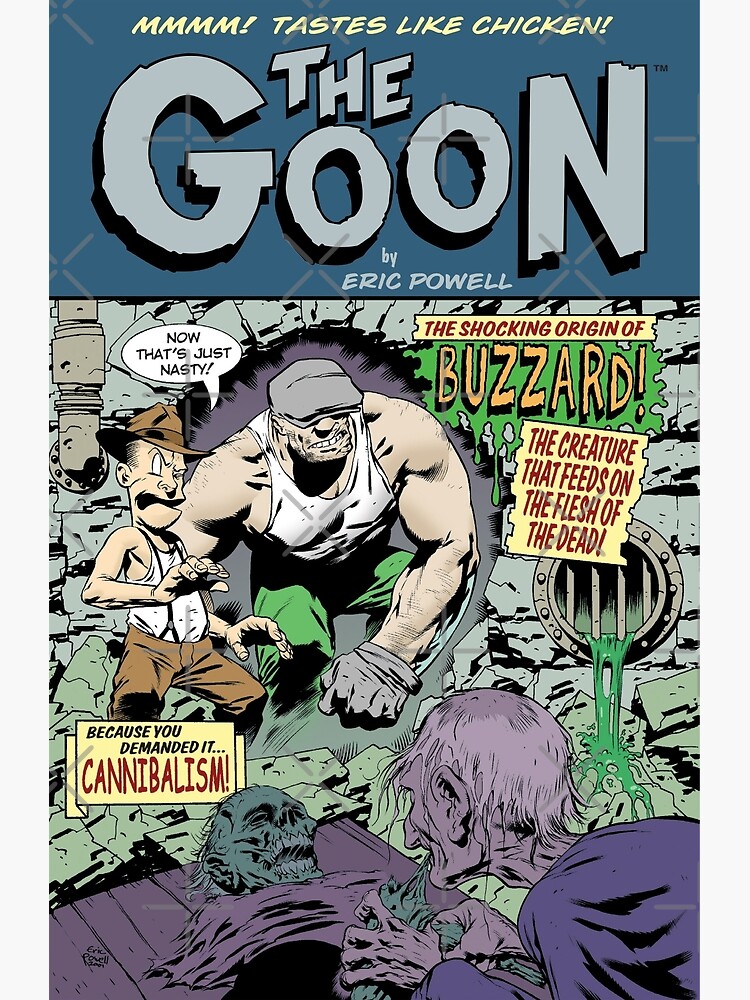 Lámina artística «the goon,goon,cómic,portada, clásico,zombis,pistola ...