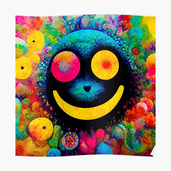 "smiley face" Poster for Sale by SmallSingy | Redbubble