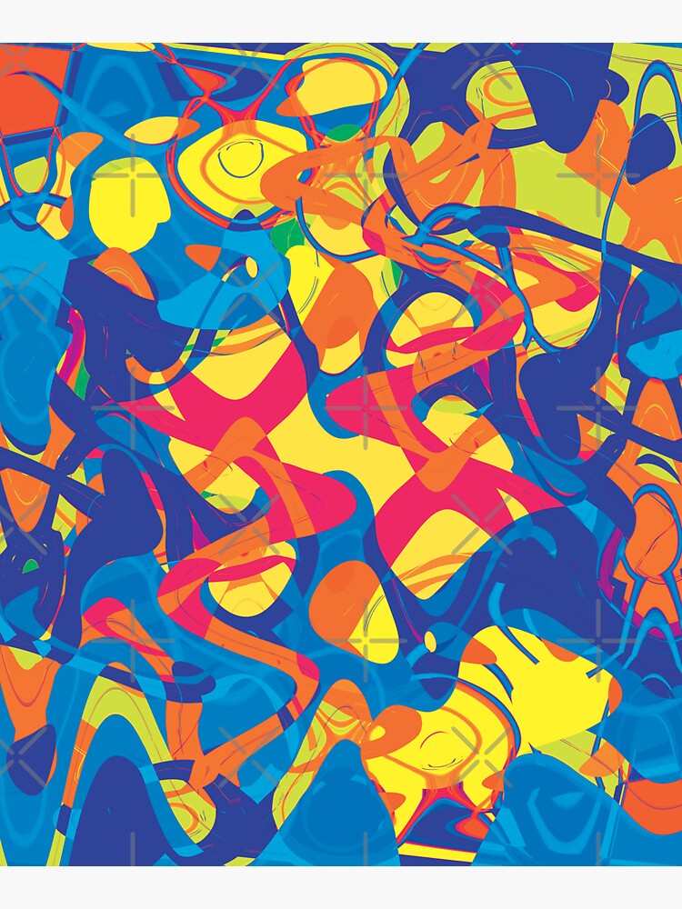 "Colorful crazy texture" Sticker for Sale by ElpidaBt | Redbubble