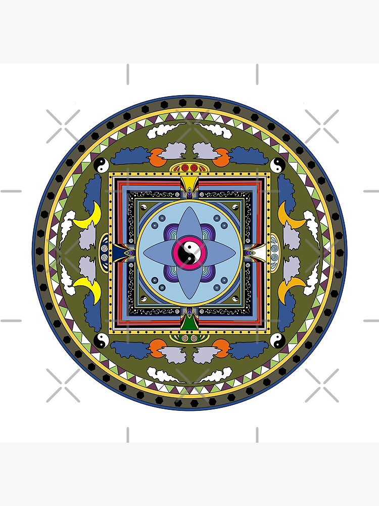 "Mandala sticker, Dragon Pattern stickers, Tibetan art sticker, India ...