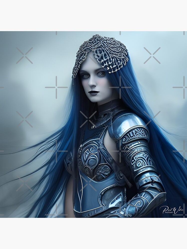 "Gothic Blue Warrior Woman" Poster for Sale by WilcoxPhotoArt | Redbubble