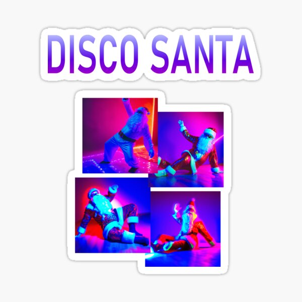 "Art of A.I. Disco Santa" Sticker for Sale by jaharek | Redbubble