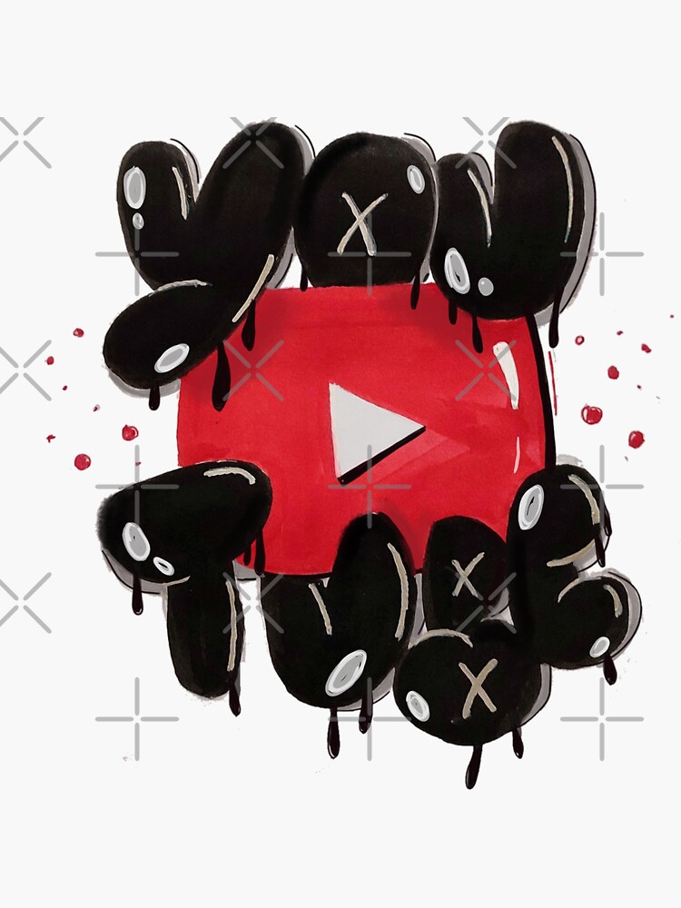 "Youtube Logo Art | Digital Art" Sticker for Sale by Srijita20 | Redbubble
