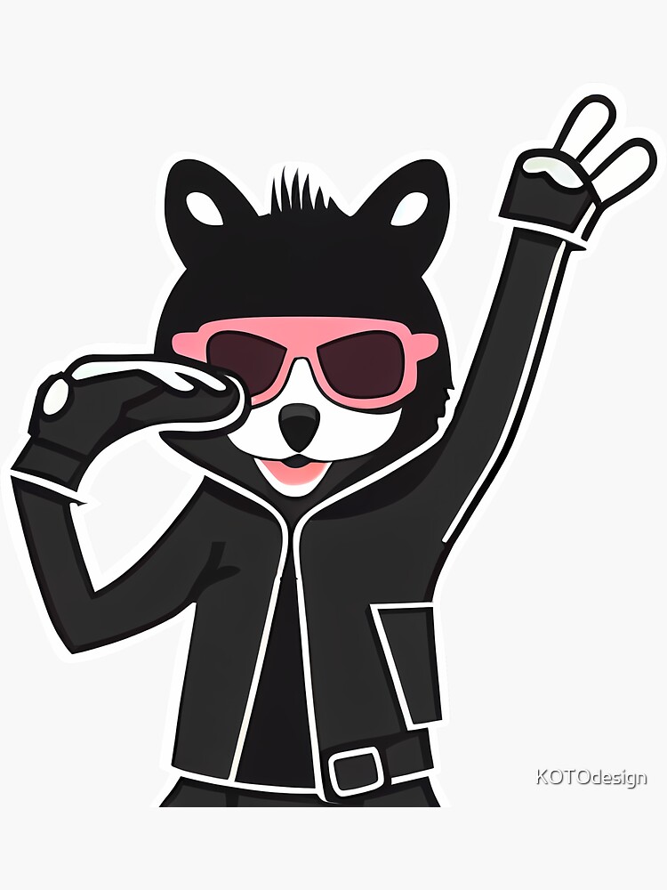 "Badass Funny Raccoon with Shades" Sticker for Sale by KOTOdesign ...